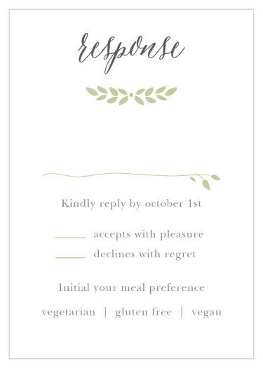 Blushing Leaves Wedding Invitations by Basic Invite