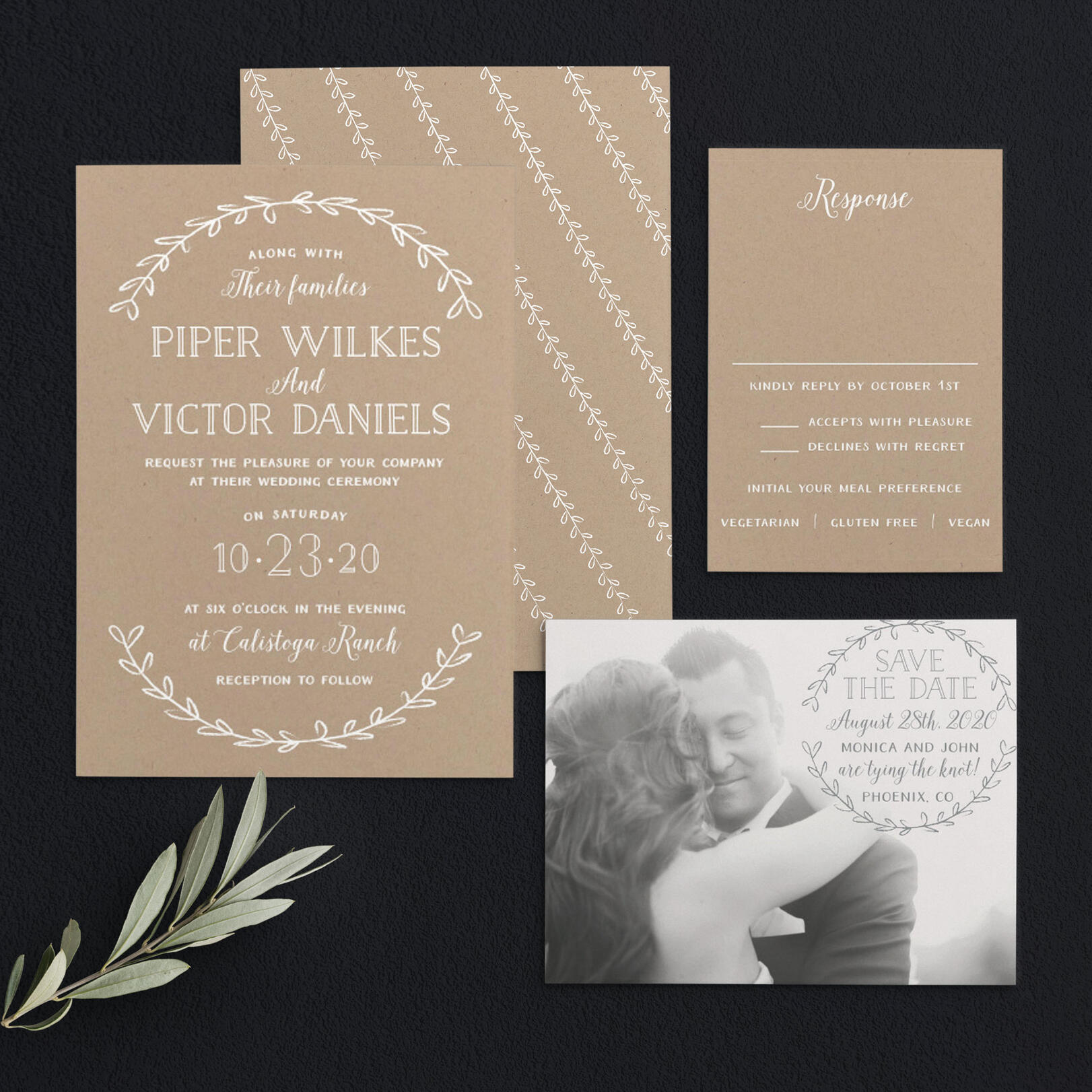 Rustic Love Wedding Invitations by Basic Invite
