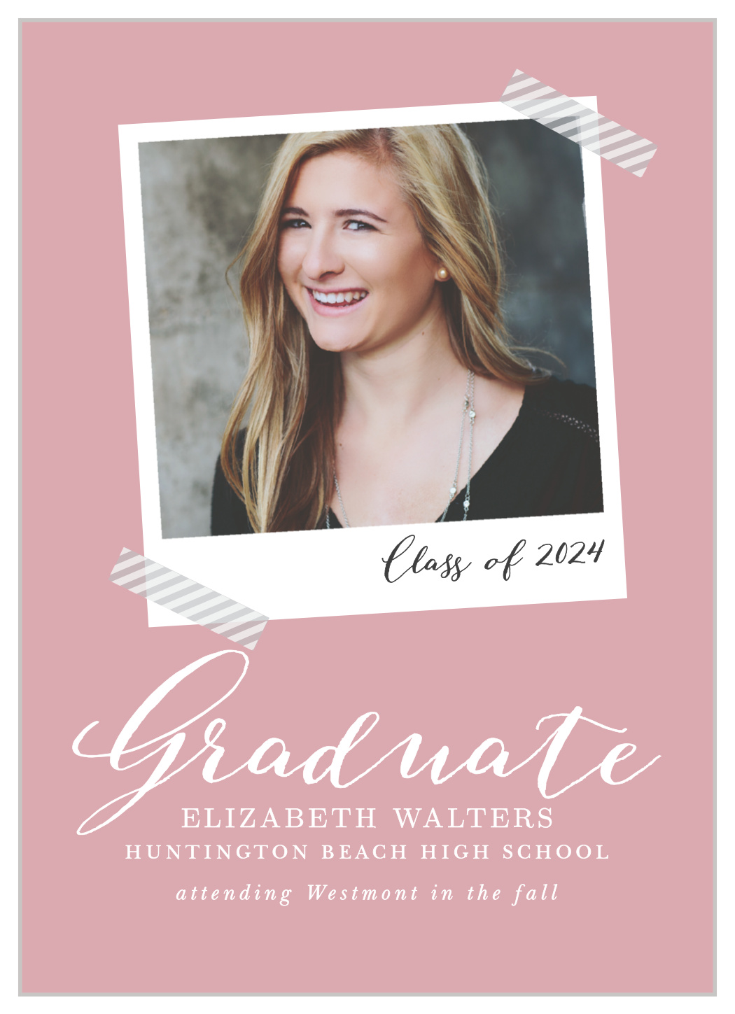 Polaroid Perfection Graduation Announcements by BasicInvite.com