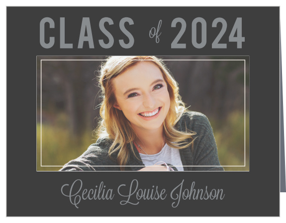 Basic Frame Graduation Announcements by BasicInvite.com