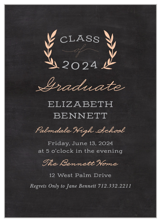 Laurel Leaves Graduation Thank You Cards by BasicInvite.com