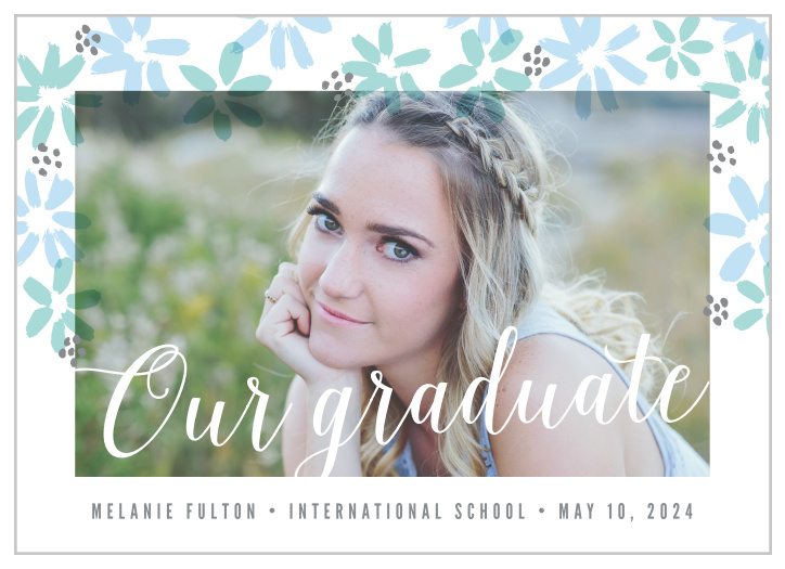 Floral Graduation Announcements & Invitations - Match Your Color ...