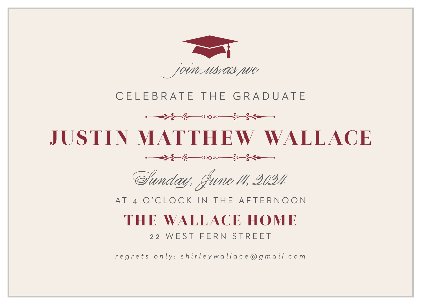 Formal Party Graduation Invitations by BasicInvite.com