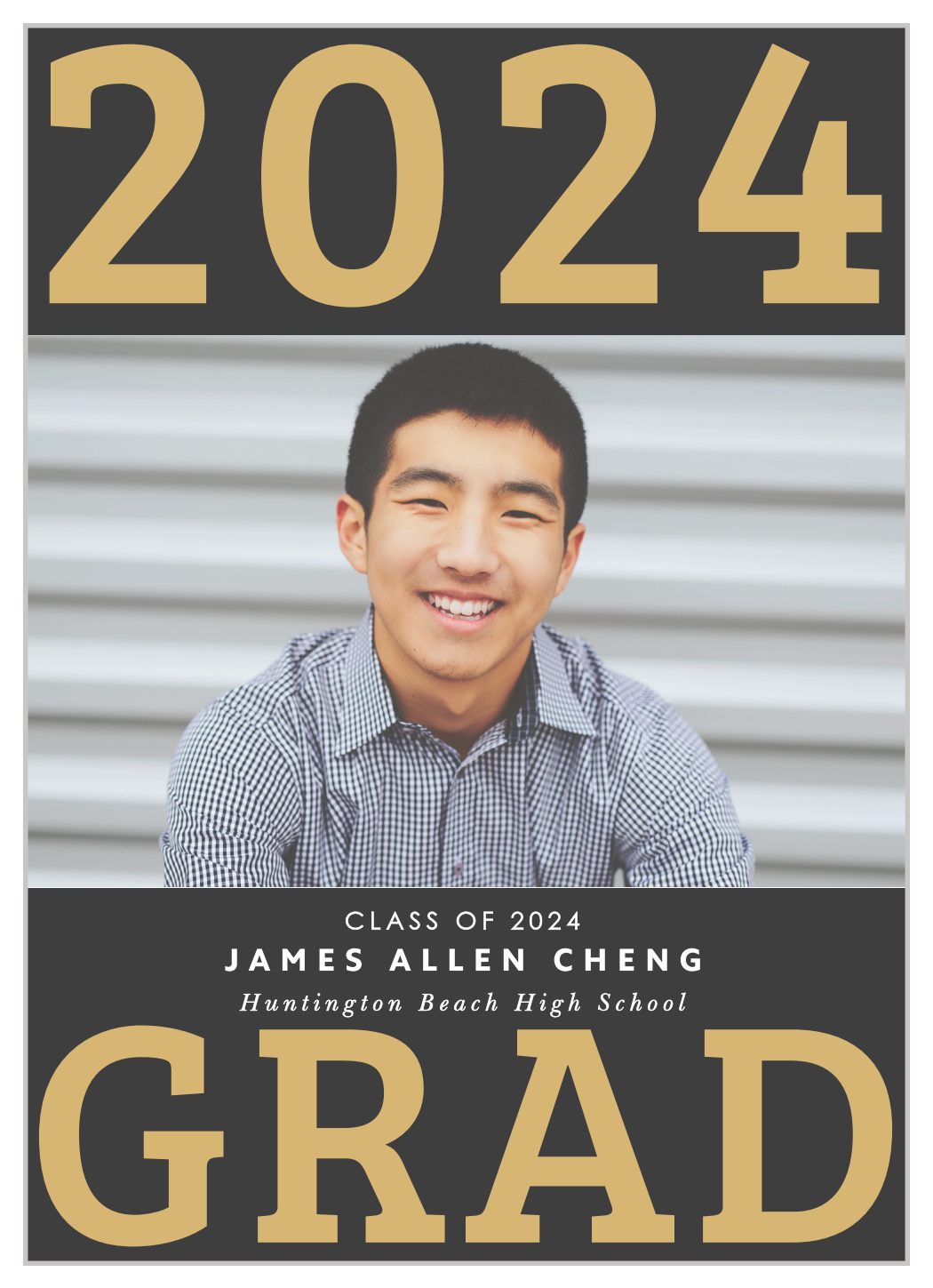 Big Year Foil Graduation Announcements by BasicInvite.com