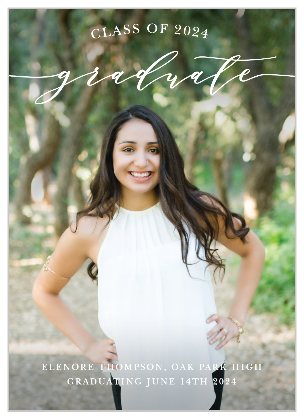 Airy Script Graduation Announcements by BasicInvite.com