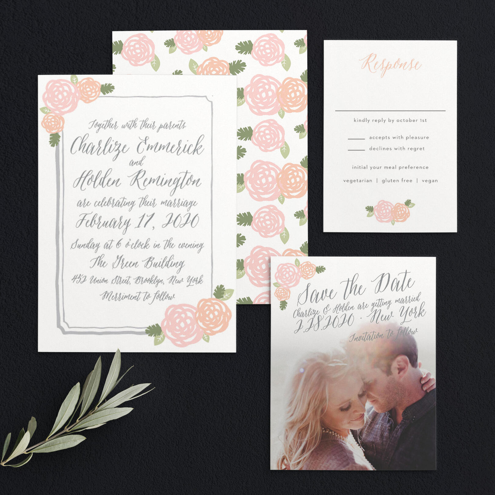 Neutral Chic Save the Date Cards by Basic Invite