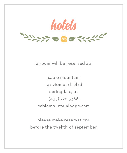 Floral Charm Direction Cards by Basic Invite