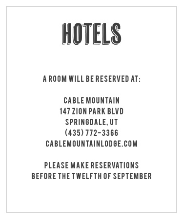 Chalkboard Stamp Direction Cards by Basic Invite