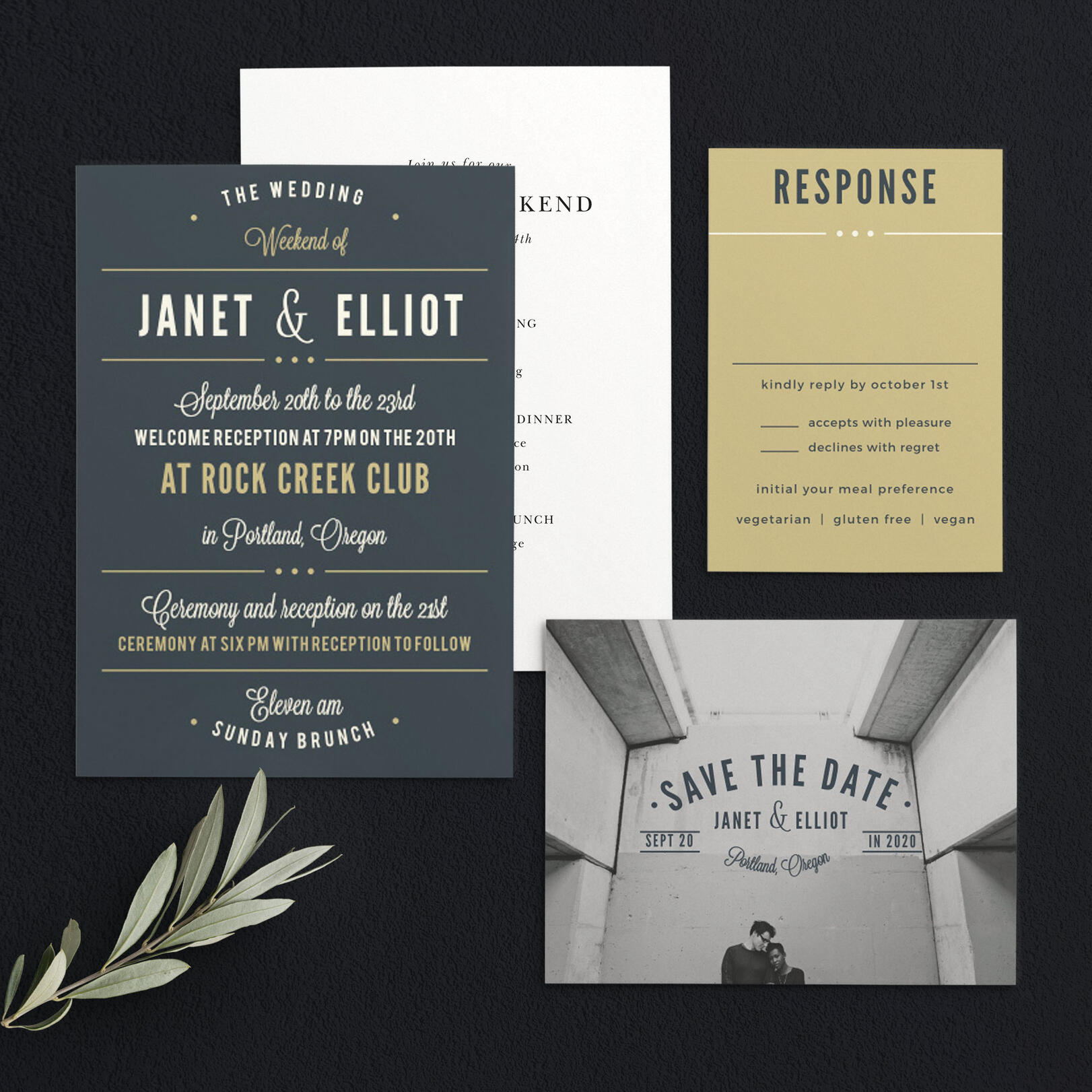 Crossing the Bridge Wedding Invitations by Basic Invite