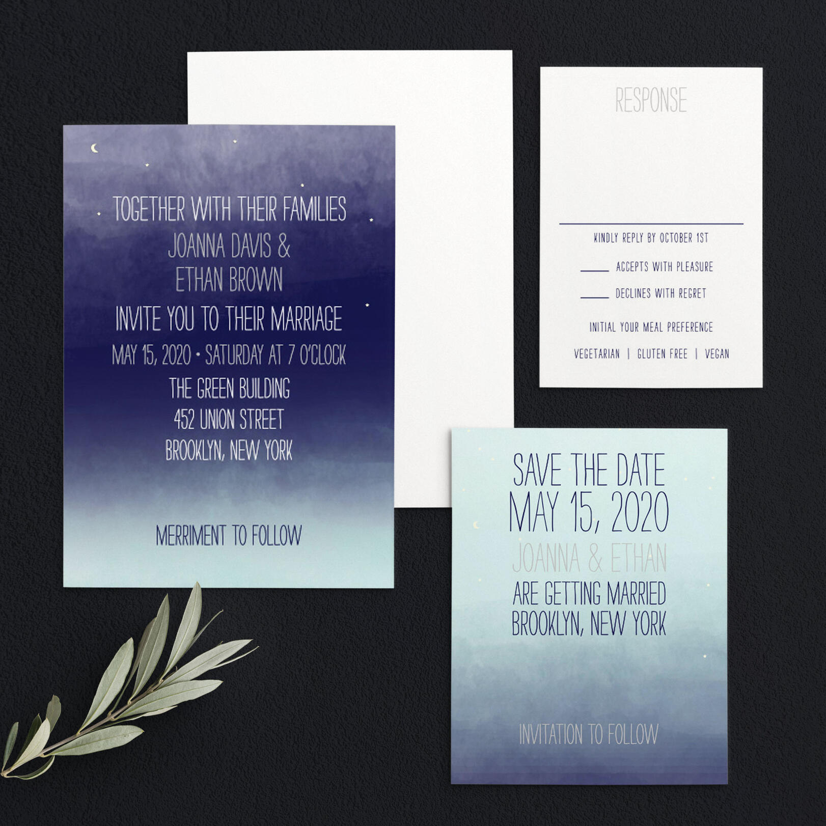 Pretty Lights Foil Save the Date Cards by Basic Invite