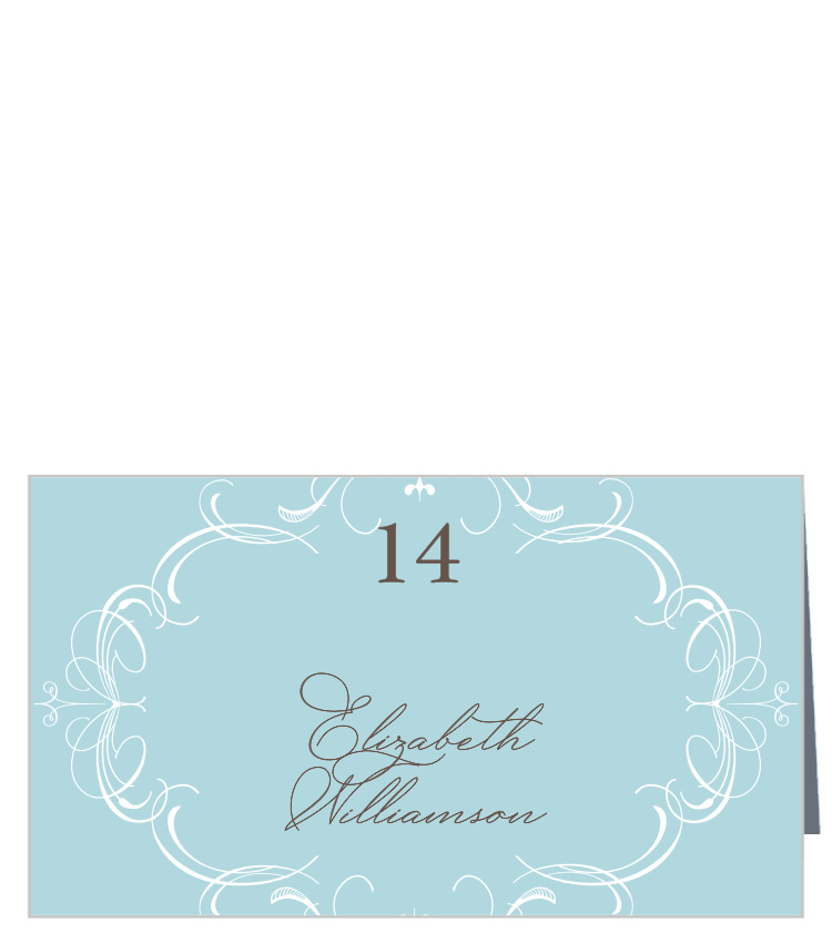 Flourish Charm Place Cards by Basic Invite
