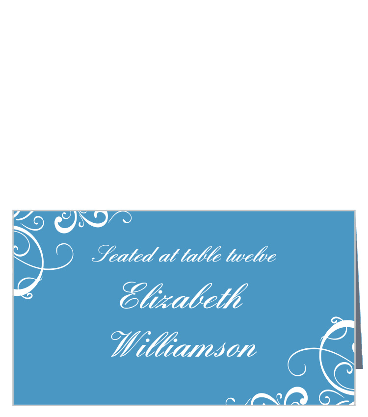 Simple Swirls Place Cards by Basic Invite