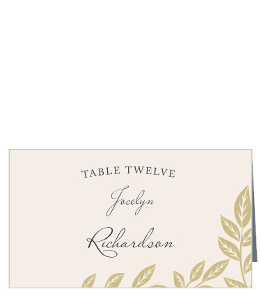 Lovely Laurel Wedding Menus by Basic Invite