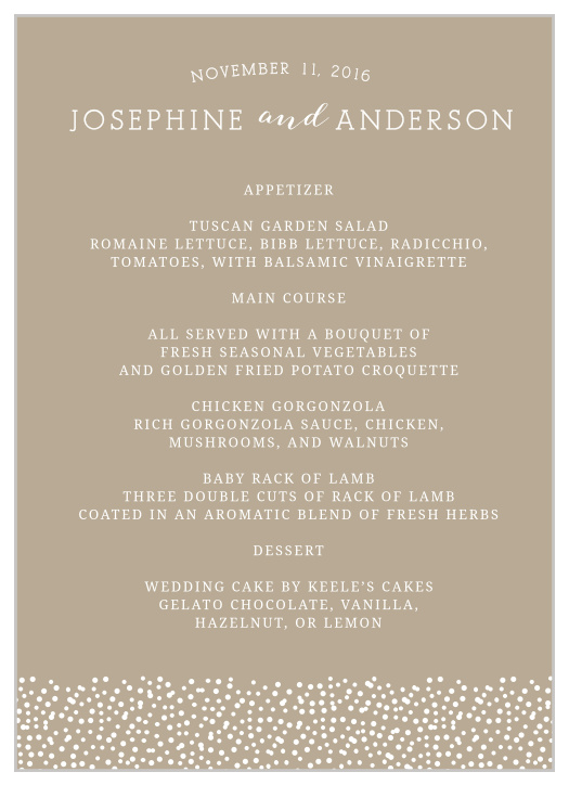 Confetti Dots Wedding Invitations