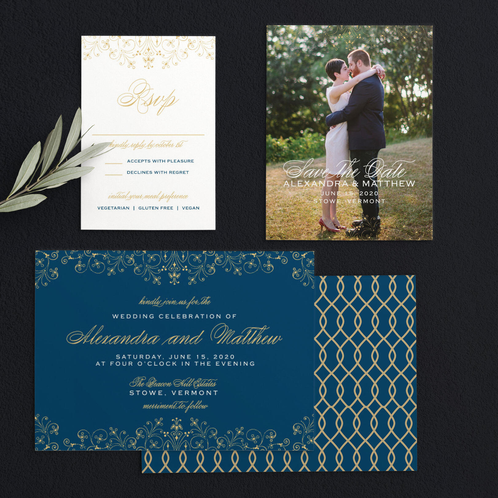 Floral Filigree Wedding Invitations by Basic Invite