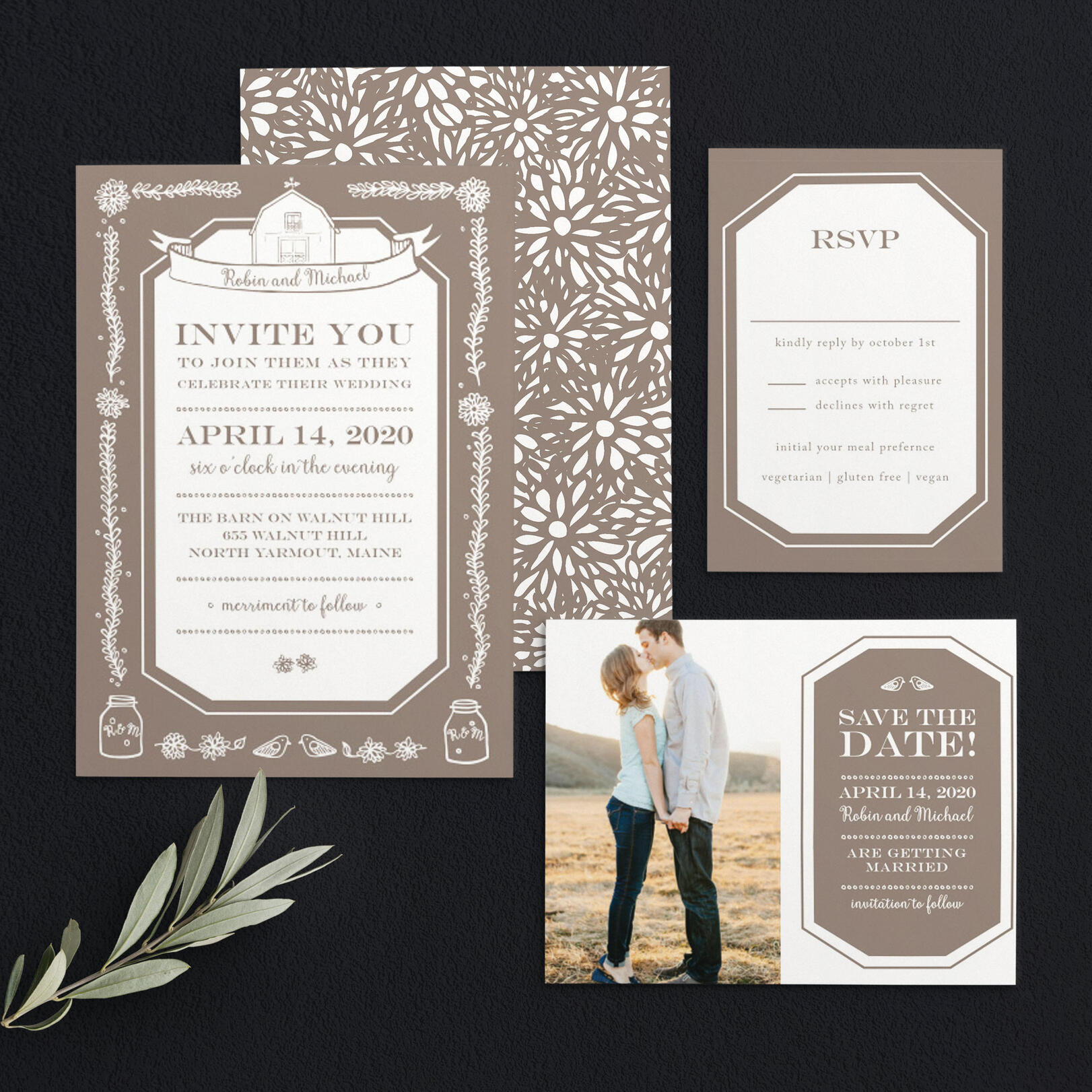 Rustic Barn Wedding Invitations by Basic Invite