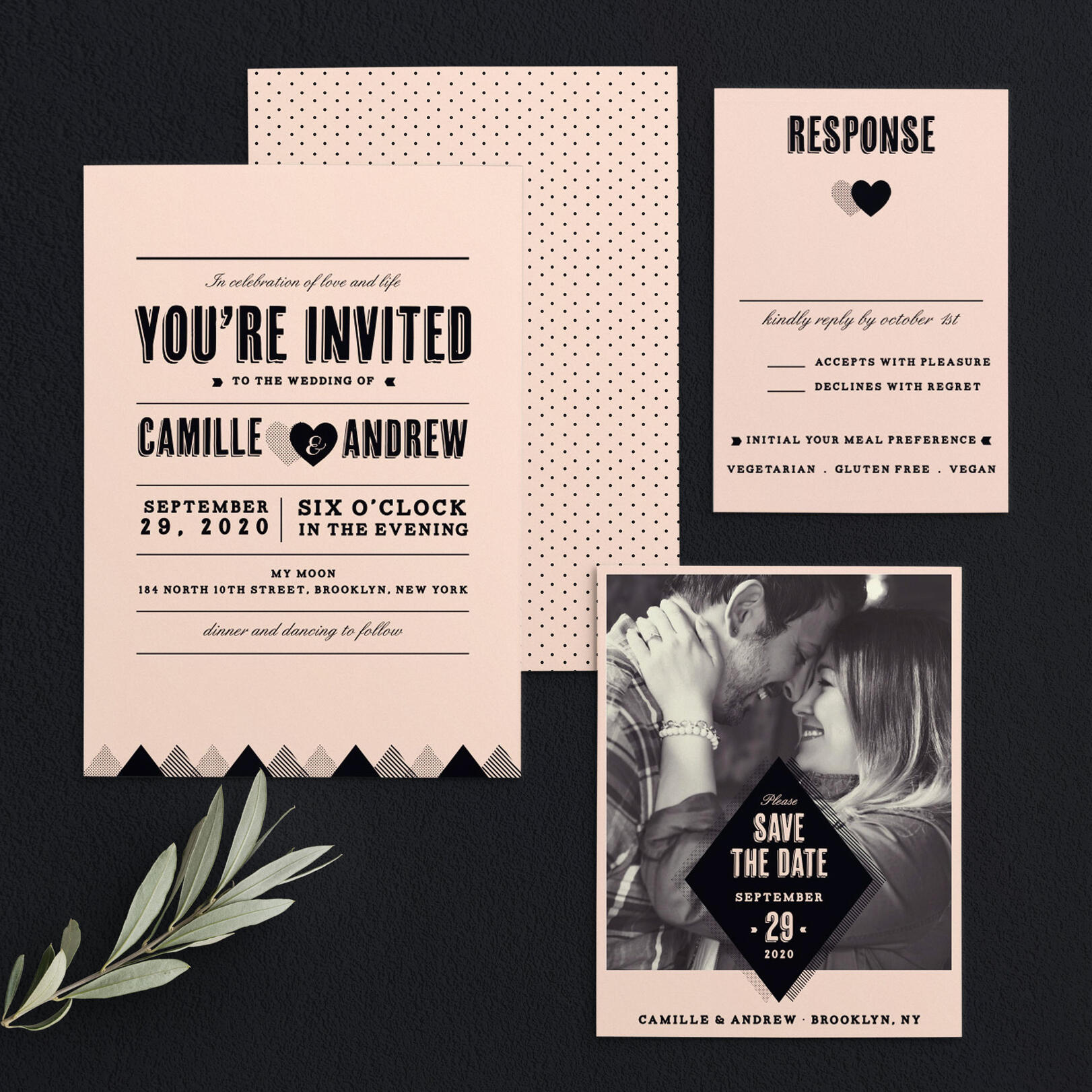 Rough Diamond Response Cards by Basic Invite