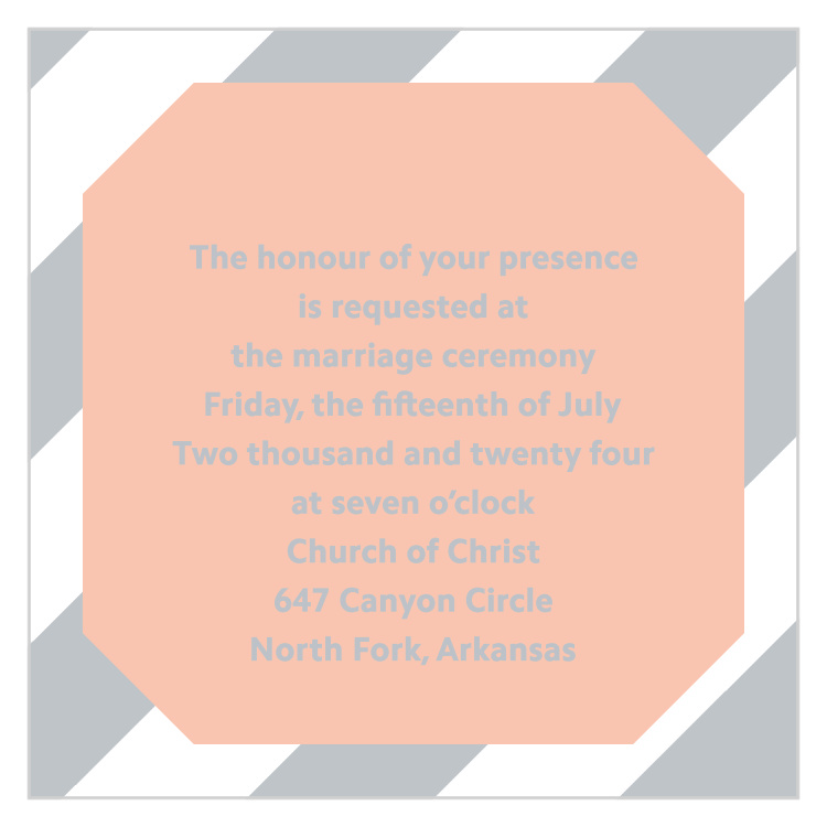 Ribbon & Stripes Ceremony Cards by Basic Invite
