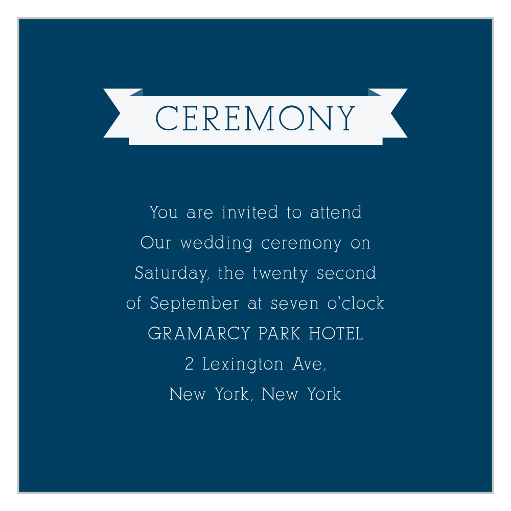 My Dear Ceremony Cards by Basic Invite