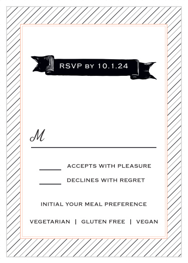Fine Line Wedding Invitations by Basic Invite