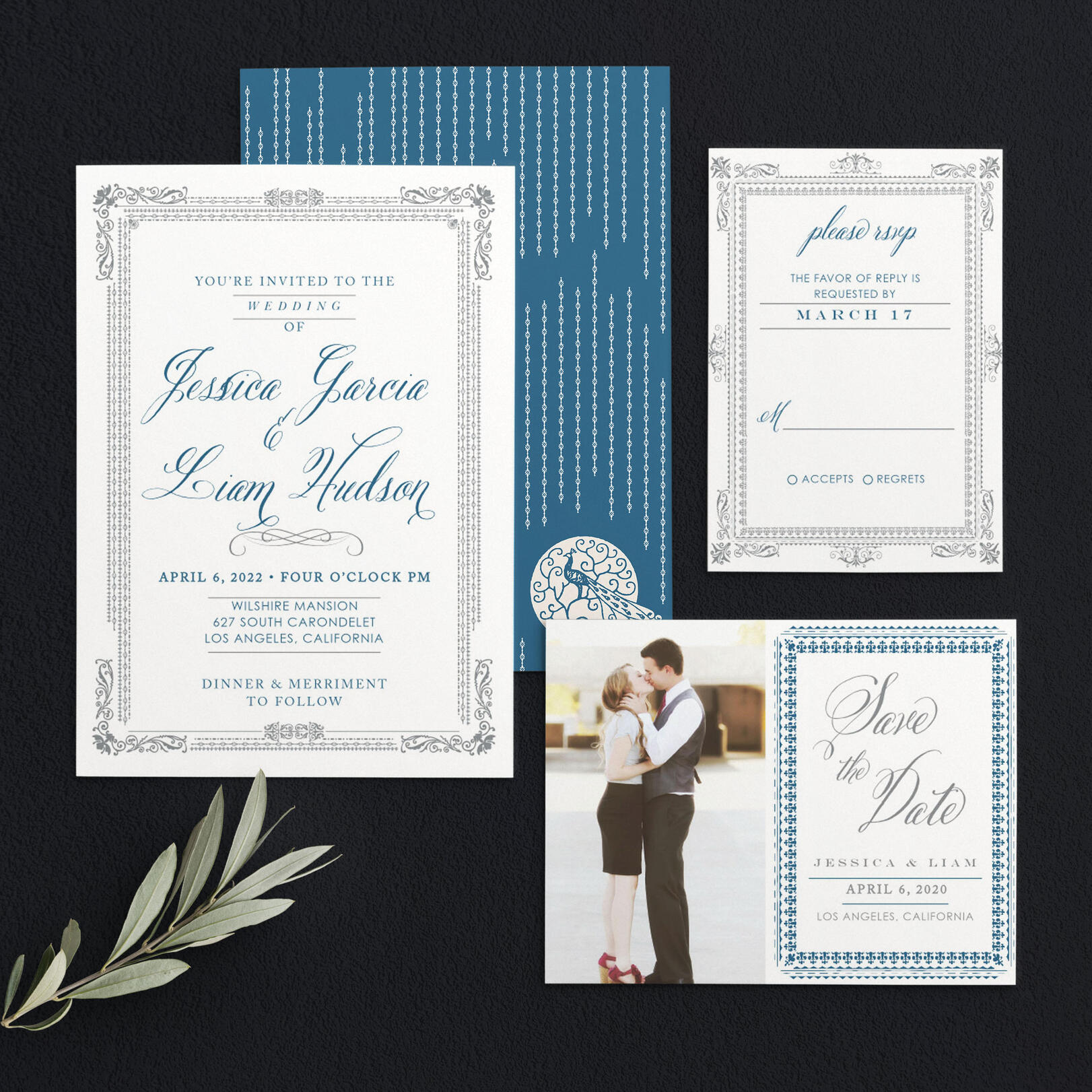 Elegant Frame Wedding Invitations by Basic Invite