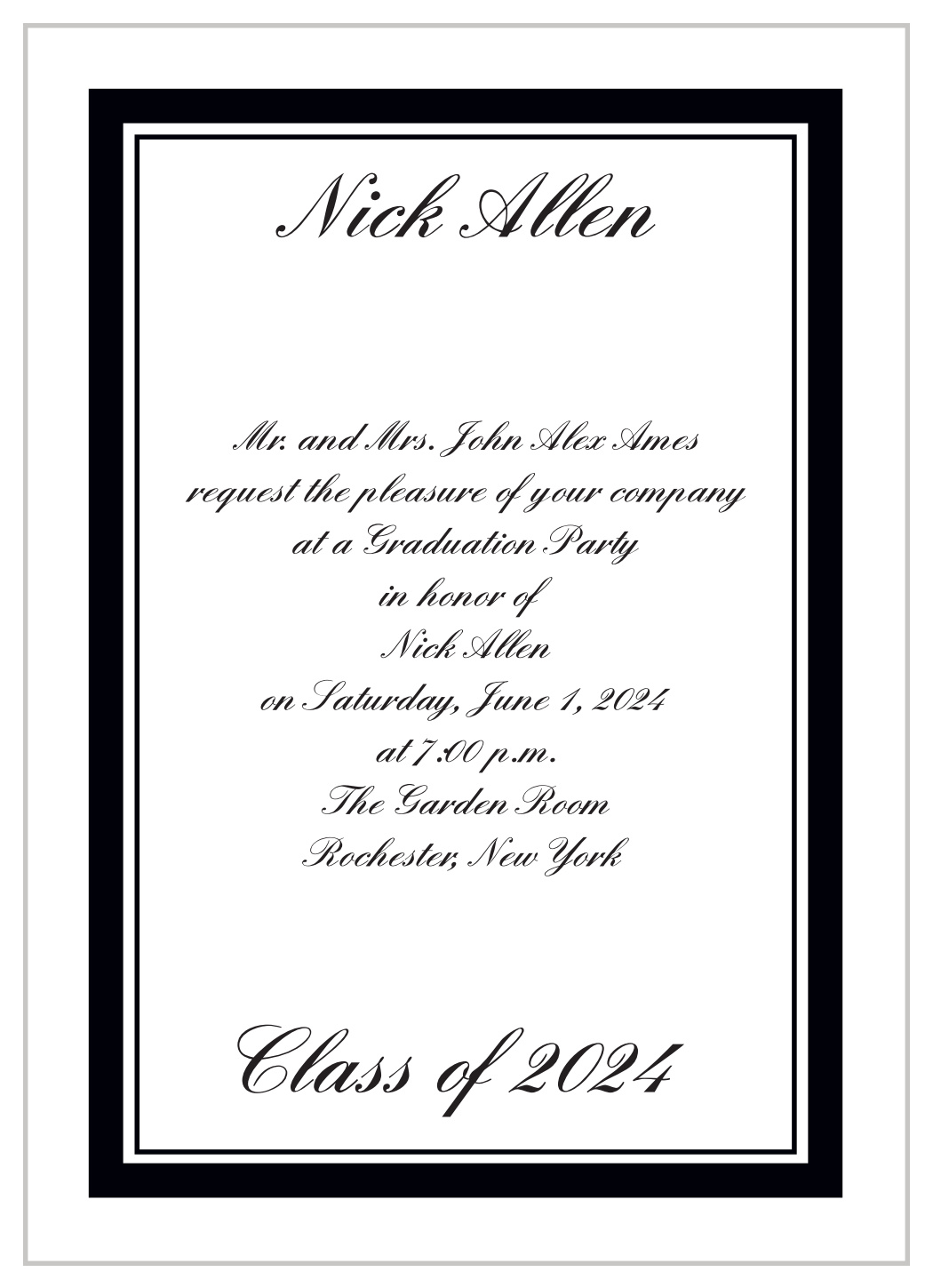 Traditional Styles Graduation Invitations by BasicInvite.com
