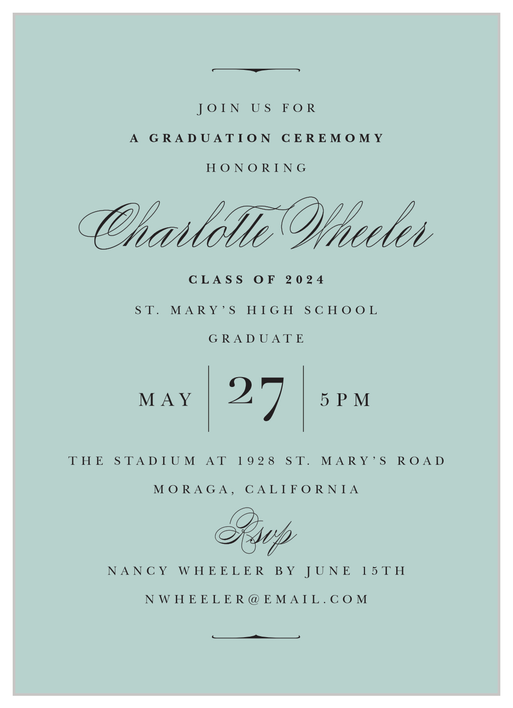 Vintage Honors Graduation Invitations by BasicInvite.com