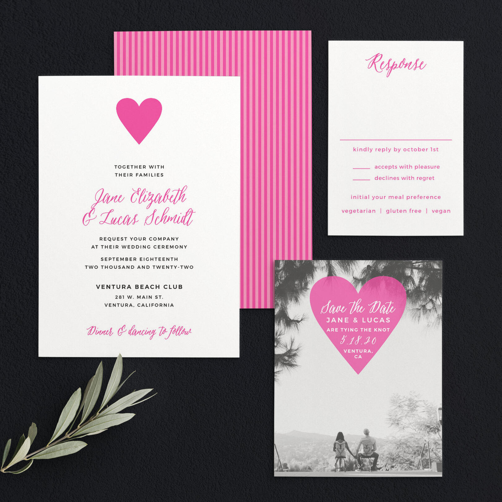 Heart Beat Wedding Invitations by Basic Invite