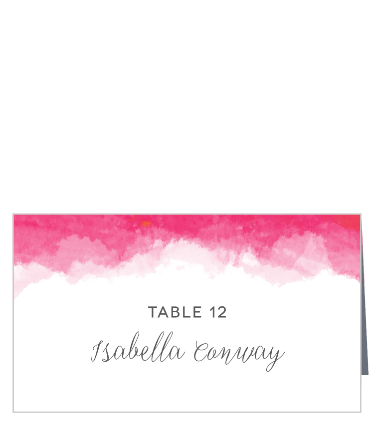 Splashy Watercolor Place Cards by Basic Invite