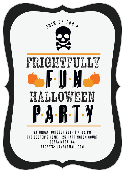 Cute Halloween Party Invitations - Match Your Color & Style Free!