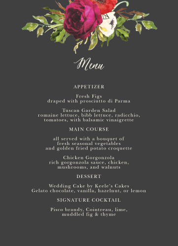 Wedding Menus | Design Your Menu Cards Instantly Online!