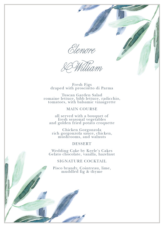 Olive Leaves Wedding Invitations by Basic Invite