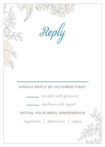 Peony Draped Wedding Invitations by Basic Invite