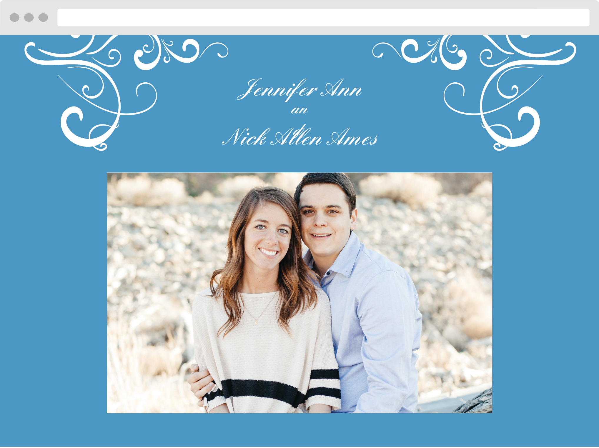 Simple Swirls Seal & Send Wedding Invitations by Basic Invite