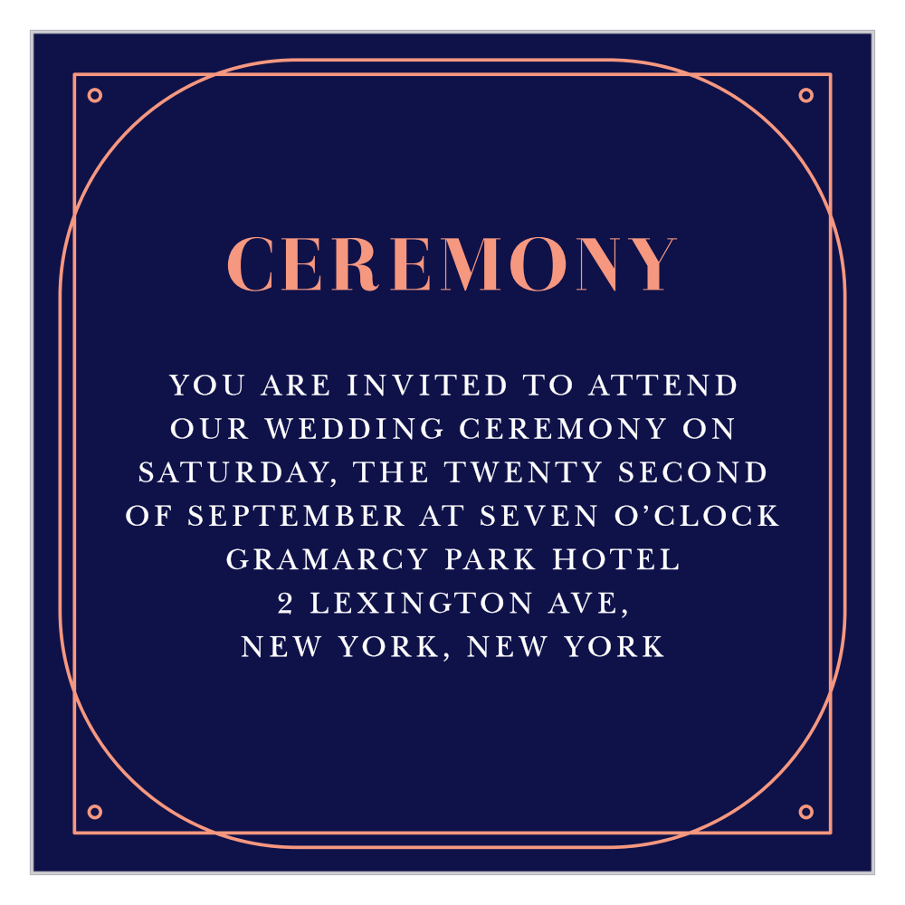 Royal & Rose Ceremony Cards by Basic Invite