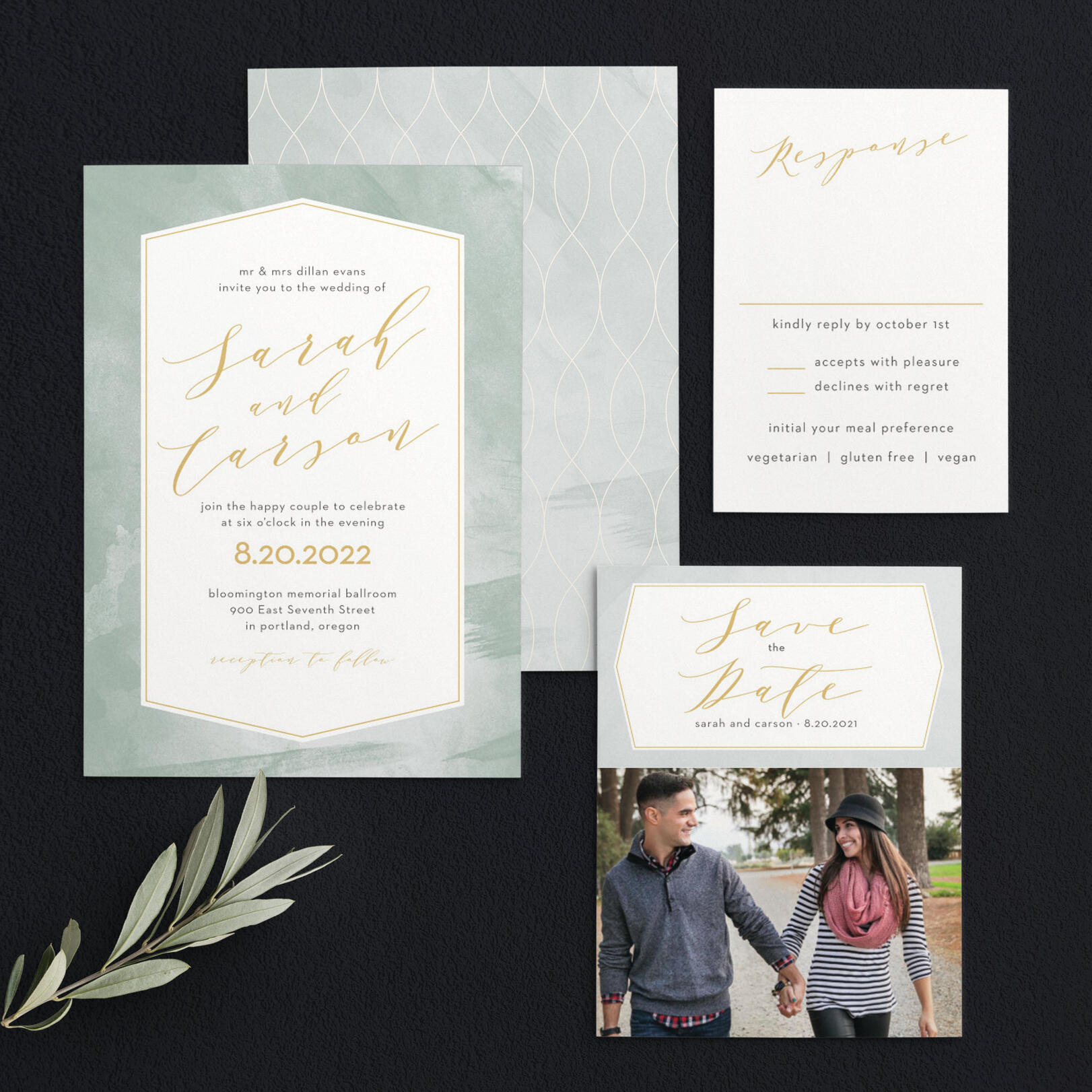 Blushing Love Wedding Invitations by Basic Invite