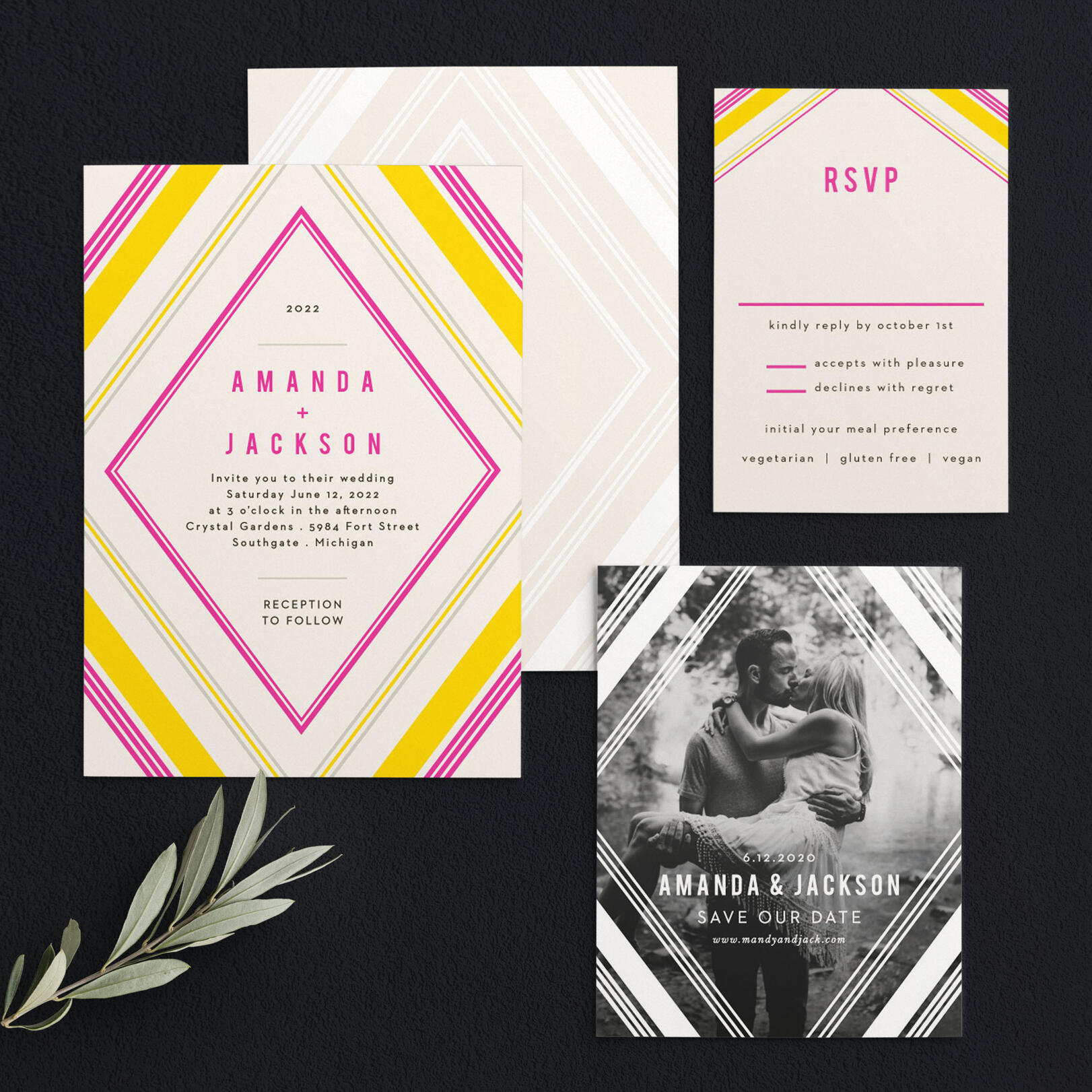 Diamond Reflections Response Cards by Basic Invite