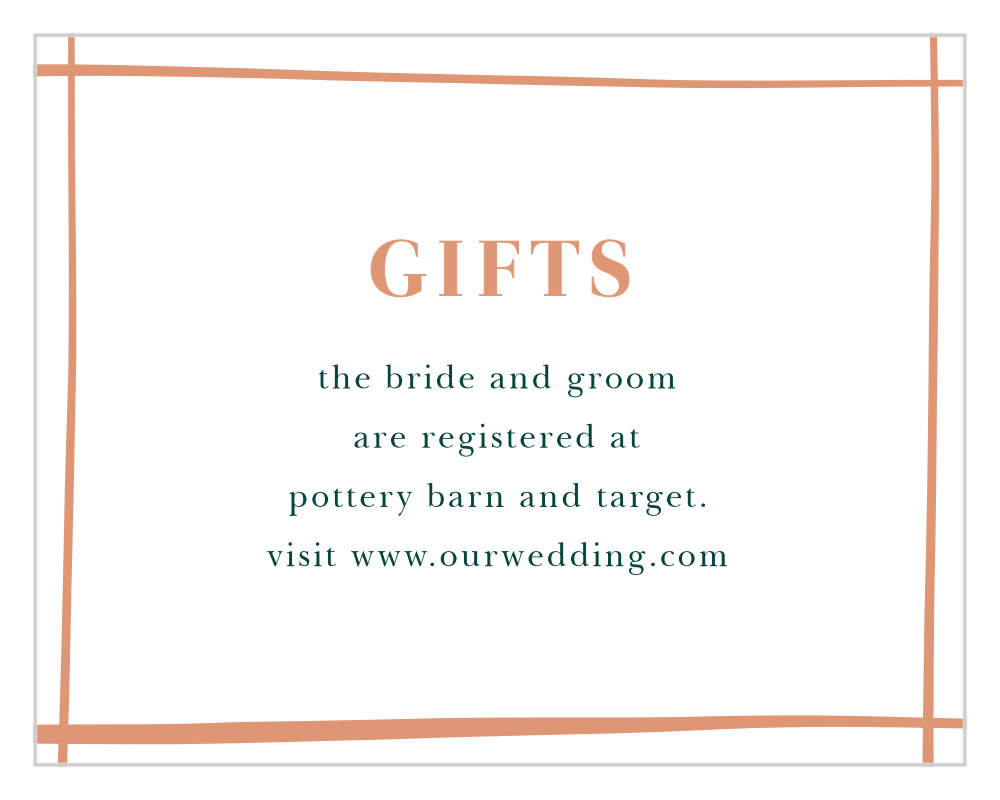Doodle Border Registry Cards by Basic Invite