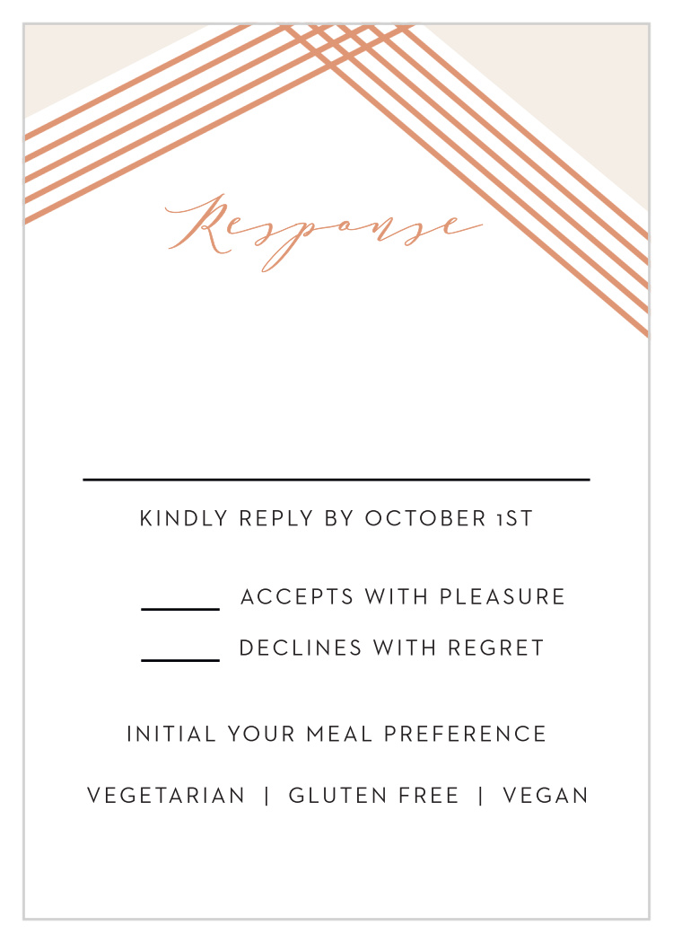 Contemporary Glamour Response Cards by Basic Invite