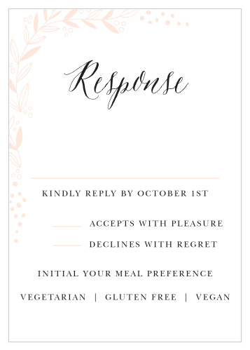 Delicate Botanical Wedding Invitations by Basic Invite