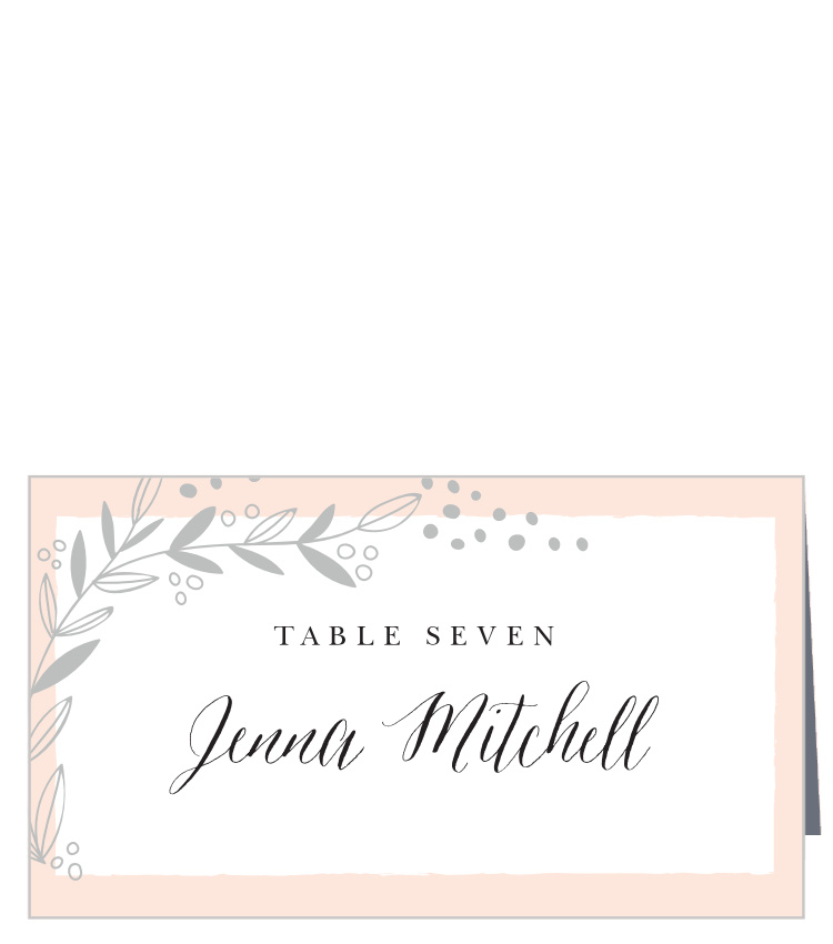 Delicate Botanical Place Cards by Basic Invite