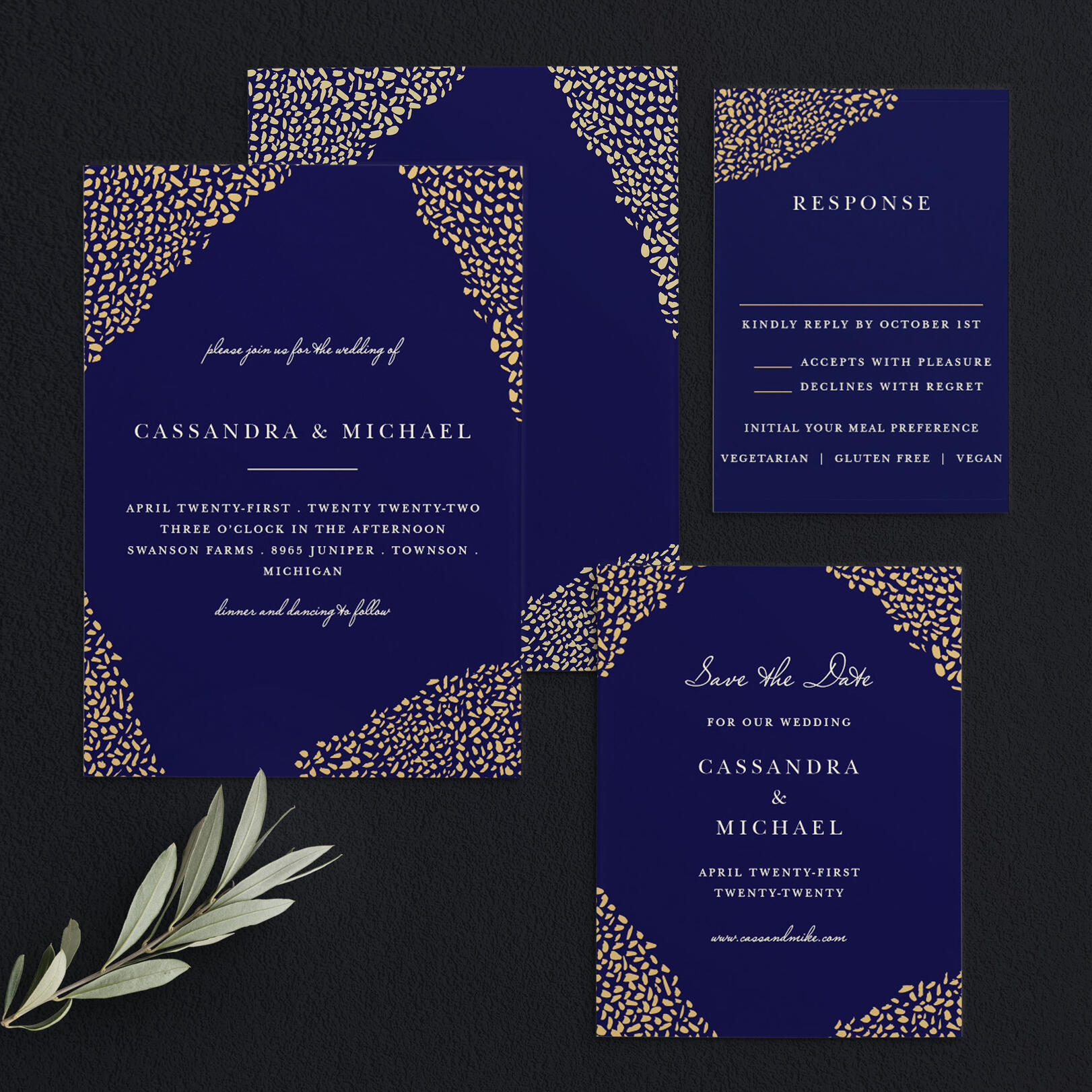 Pebble Walkway Wedding Invitations by Basic Invite