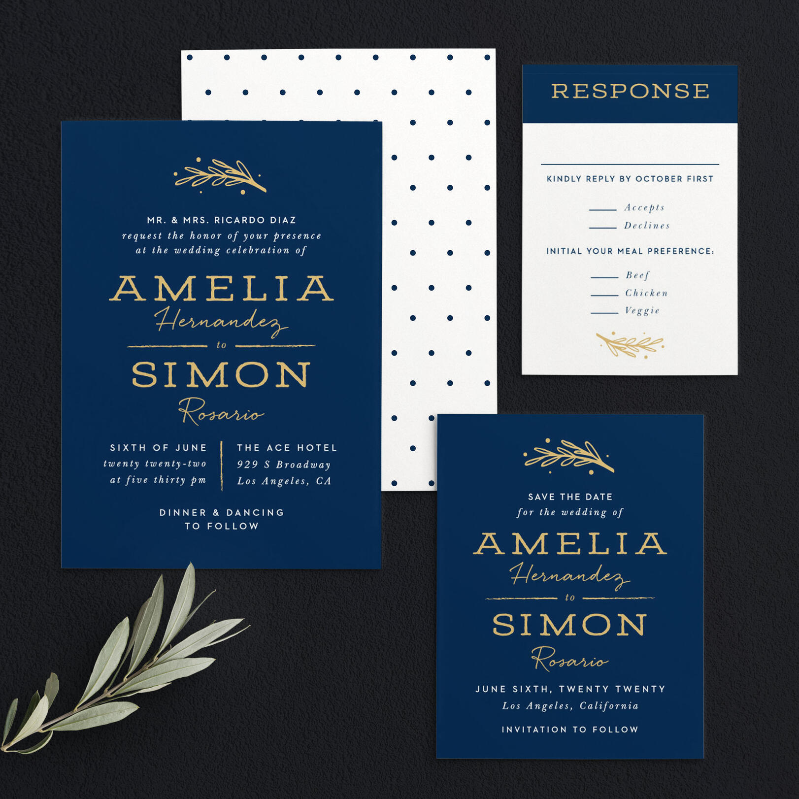 Simply Botanical Response Cards by Basic Invite