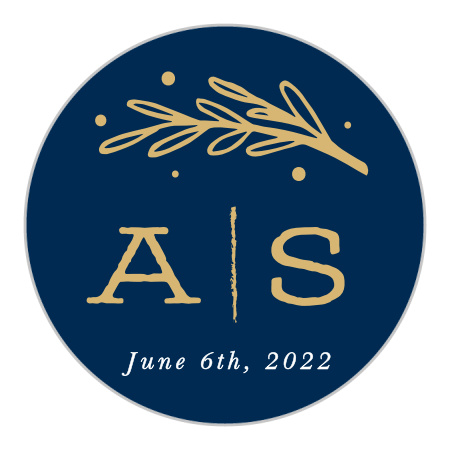 Simply Botanical Wedding Stickers by Basic Invite