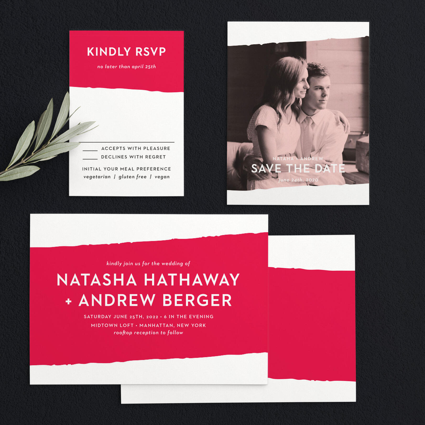 Torn Paper Wedding Invitations by Basic Invite