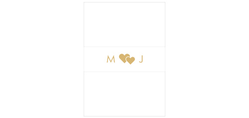 Double Hearts Wedding Programs by Basic Invite