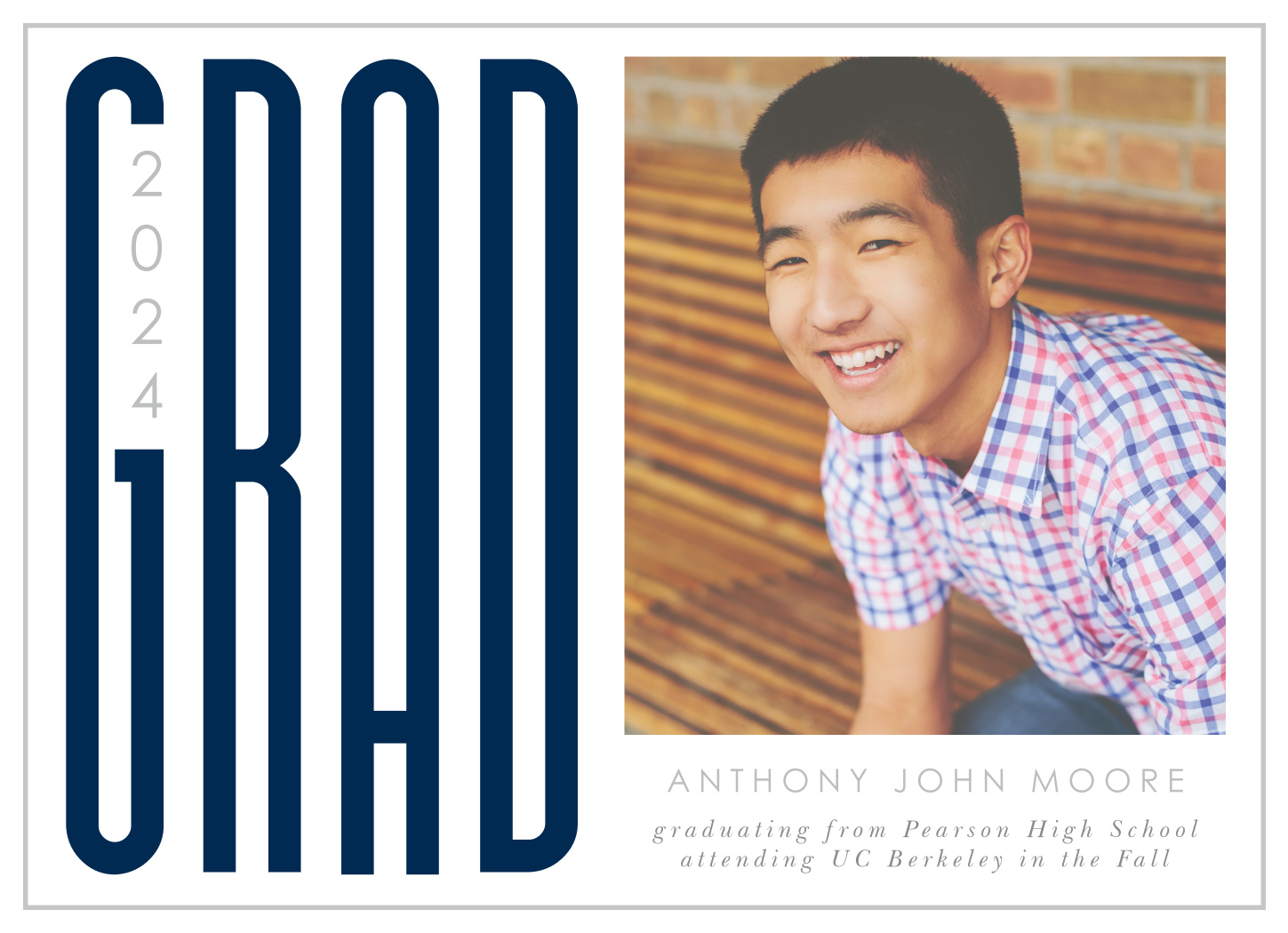 Bold Grad Graduation Announcements by BasicInvite.com
