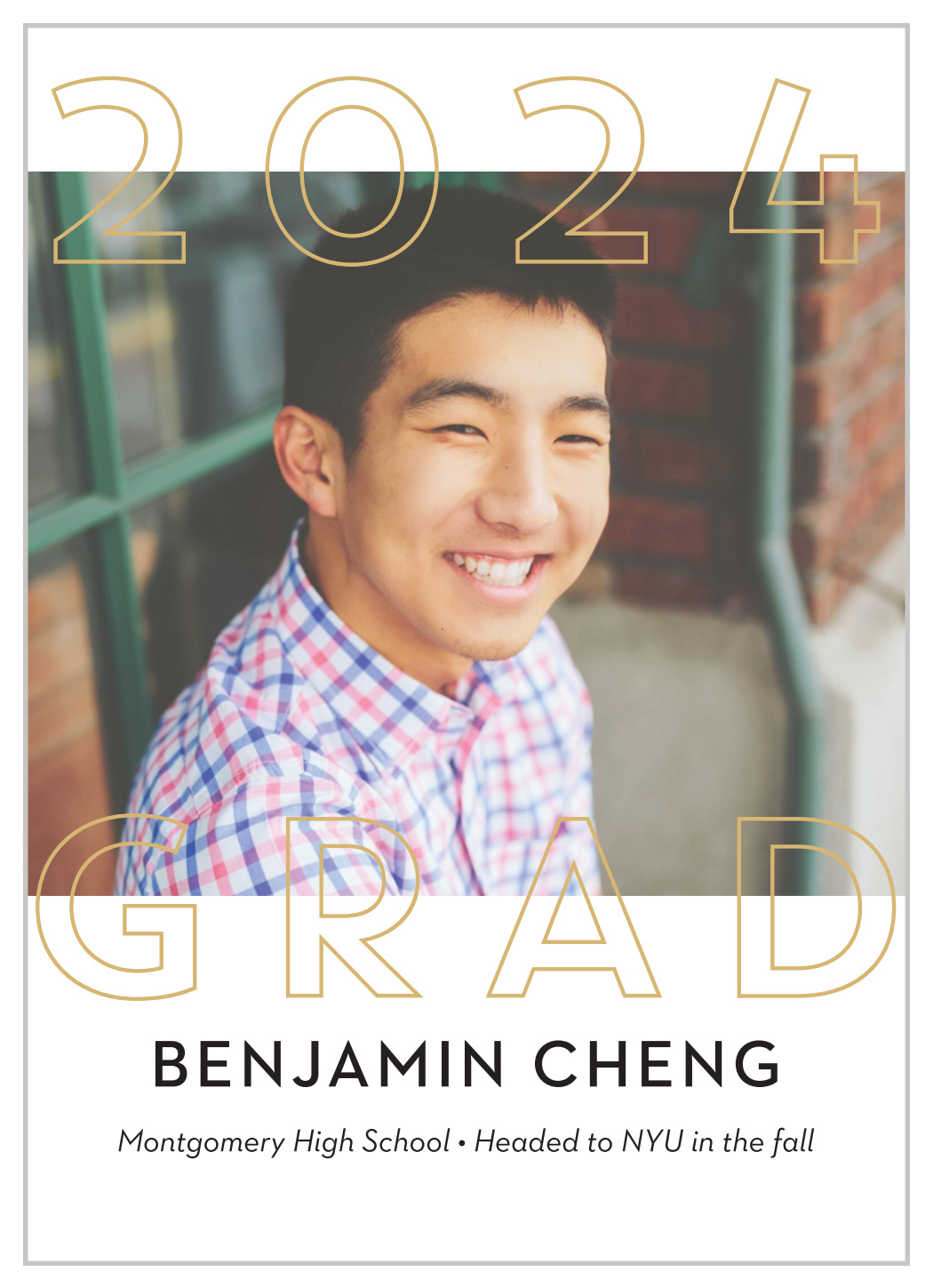 Clean Lines Graduation Announcements by BasicInvite.com
