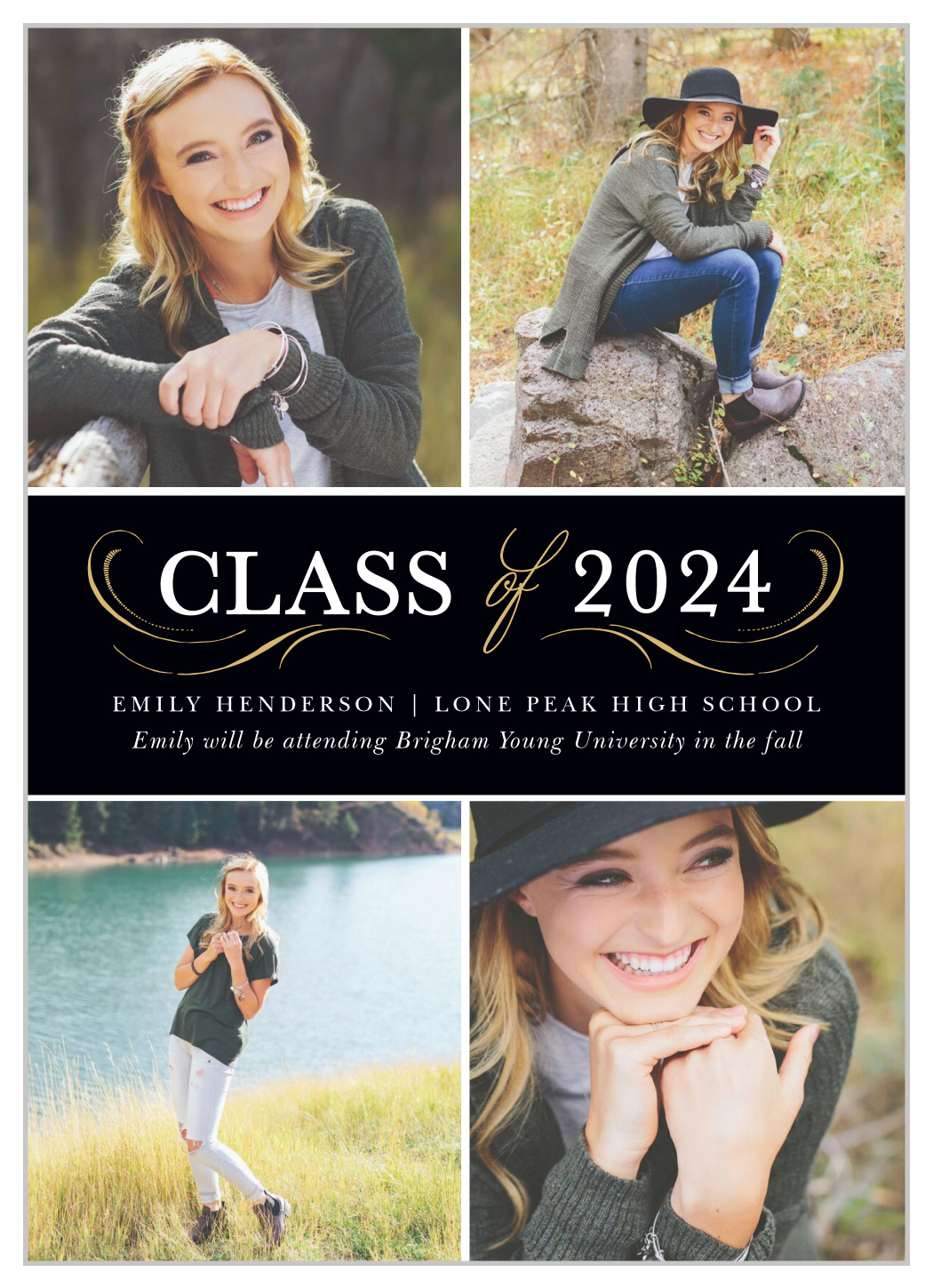 Elegant Band Graduation Announcements by Basic Invite