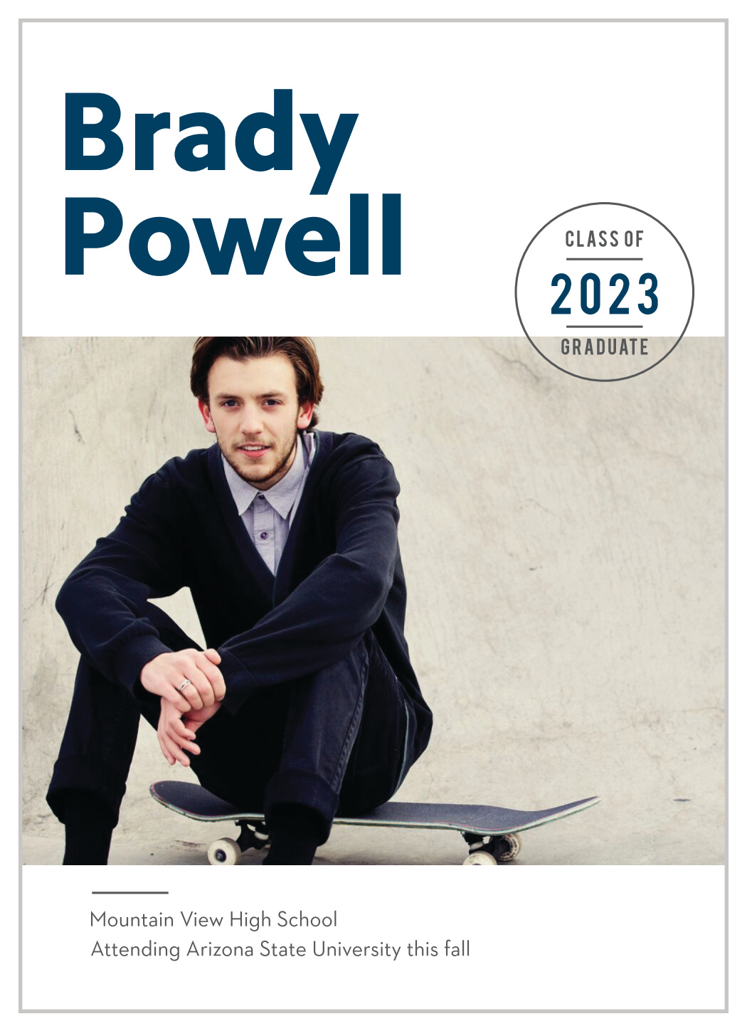 Modern Editorial Graduation Announcements by Basic Invite